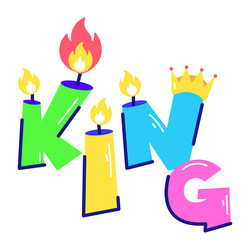 King Word Typography Vector Images (over 370)