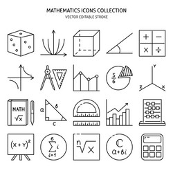 Math icon set Royalty Free Vector Image - VectorStock