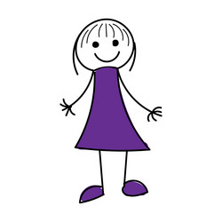 Stick figure happy jumping celebrating Royalty Free Vector