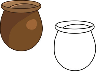 Clay pot isolated Royalty Free Vector Image - VectorStock