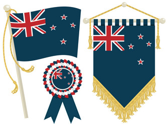 Circle flag of new zealand Royalty Free Vector Image