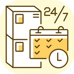 Schedule redelivery turquoise concept icon Vector Image