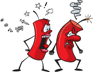 Cartoon fire cracker Royalty Free Vector Image