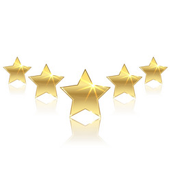 5 gold stars Royalty Free Vector Image - VectorStock