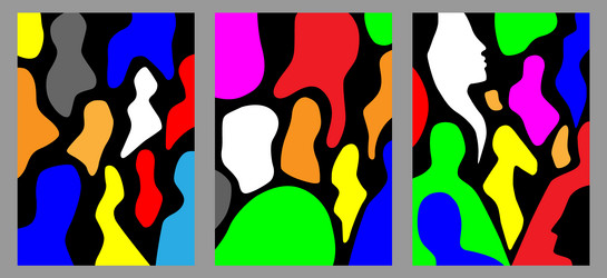 Cartoon abstract shaped dancing people groovy Vector Image