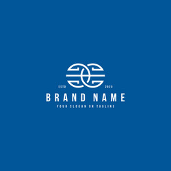 Ee company logo template design Royalty Free Vector Image