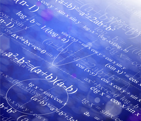 Mathematics background with formulas Royalty Free Vector