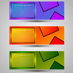 Set of colored banners templateconcept design Vector Image