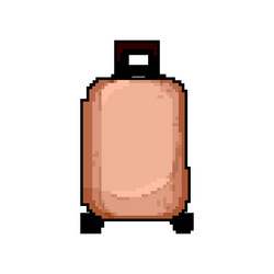 Suitcase luggage bag game pixel art Royalty Free Vector