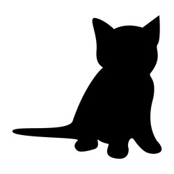 Cat silhouette sphinx side view breeds pet Vector Image