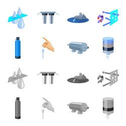 Purification water filter filtration water Vector Image