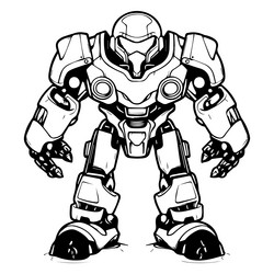 Sleek and futuristic full-body robot Royalty Free Vector