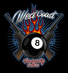 Eight ball template for design Royalty Free Vector Image