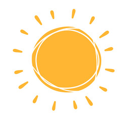 Yellow Simple Sun with Rays Vector Images (over 1,600)