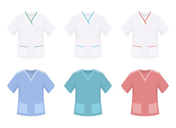 Medical clothing design isolated on white Vector Image