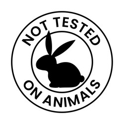Not tested on animals and no animals were harmed Vector Image