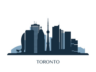 Toronto skyline silhouette in colorful geometric Vector Image