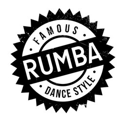 Famous dance style rumba stamp Royalty Free Vector Image