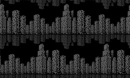 Seamless background with the city Royalty Free Vector Image