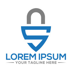 Unique security key logo design Royalty Free Vector Image