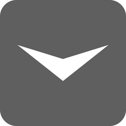 Arrowhead down flat squared icon Royalty Free Vector Image