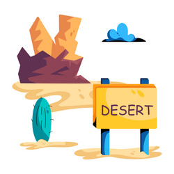 Desert sign Royalty Free Vector Image - VectorStock
