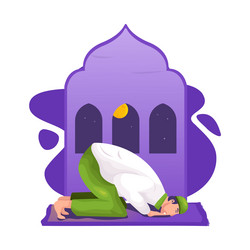 Islamic muslim character Royalty Free Vector Image