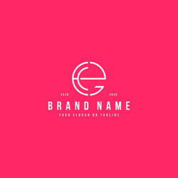 Ee company logo template design Royalty Free Vector Image