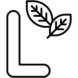 Printable letter l alphabet tracing worksheet Vector Image