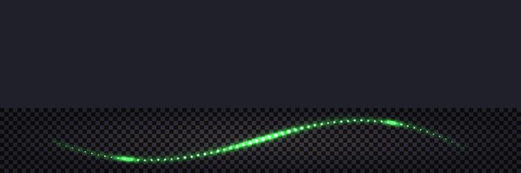 Neon blurry swirl green magic light trail effect Vector Image