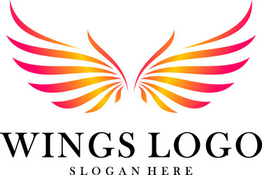 Rainbow polygonal folded wings Royalty Free Vector Image