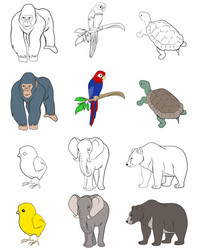 Cute humanized books characters representing Vector Image