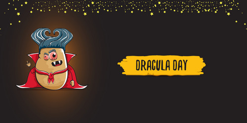 26 may world dracula day greeting horizontal Vector Image