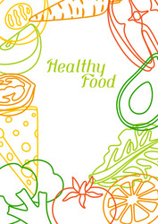 Background with healthy eating and diet meal Vector Image