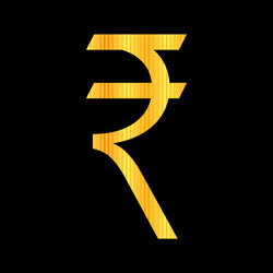 Indian rupee symbol Royalty Free Vector Image - VectorStock