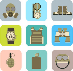 Military Symbols & Uniform Set Royalty Free Vector Image