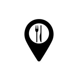 Restaurant food location map pin Royalty Free Vector Image