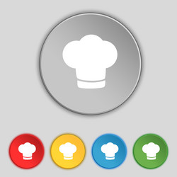 Chef hat sign icon cooking symbol cooks set Vector Image