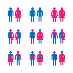 Gender stereotypes concept with female Royalty Free Vector