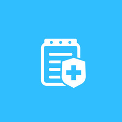 Health insurance plan icon Royalty Free Vector Image