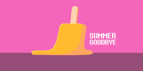 Goodbye summer concept Royalty Free Vector Image
