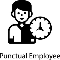 Punctual worker Royalty Free Vector Image - VectorStock