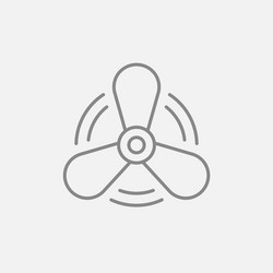 Boat propeller hand drawn outline doodle icon Vector Image