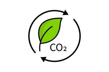 Carbon dioxide emission reduction icon icon Vector Image