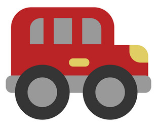 Red transport truck on a white background Vector Image
