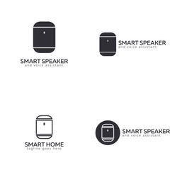 Smart speaker logo on white background home Vector Image