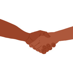 Two hands brown skin color in a holding gesture Vector Image