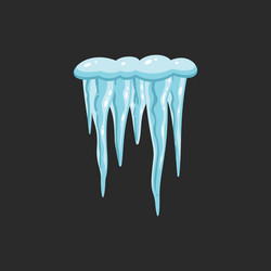 Icicle in cartoon style snow Royalty Free Vector Image