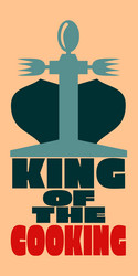 Kitchen king logo design template Royalty Free Vector Image