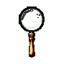 Magnifer magnifying glass game pixel art Vector Image